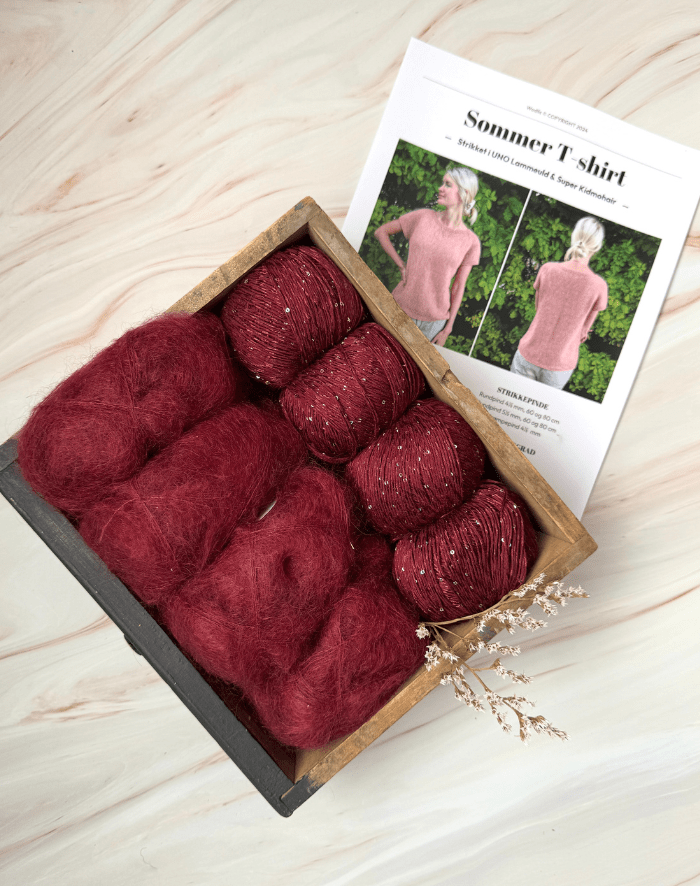 Billigt og nemt strikkekit til klassisk Sommer T-shirt til damer – Wadils
